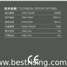 Car workshop used pneumatic scissor space saving car lift for sale CE