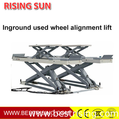 Full rise double scissor CE Certification alignment lift for workshop CE