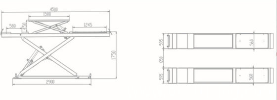 Full rise double scissor CE Certification alignment lift for workshop CE