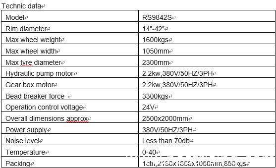 Semi automatic tire mounting used truck service equipment for garage equipment