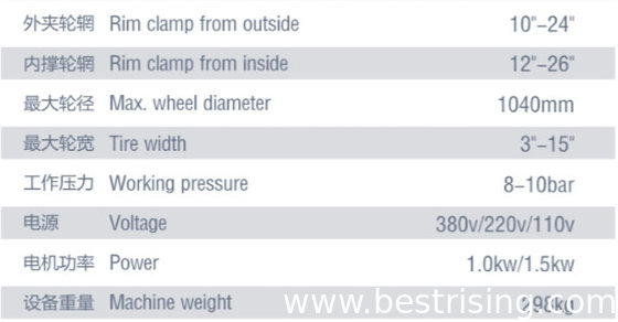 Tilt back automatic tire repair equipment used for tire changer