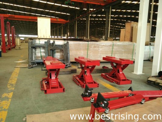 Runway type 4 post 220V pneumatic car lift for wheel alignment