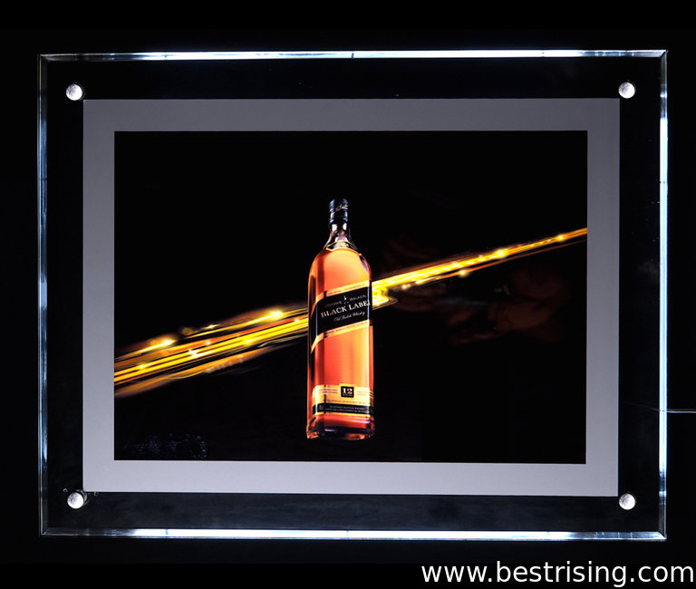 10mm indoor advertising colorful led acrylic  light box