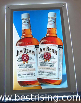 Hanging style single side colorful advertising acrylic led light box