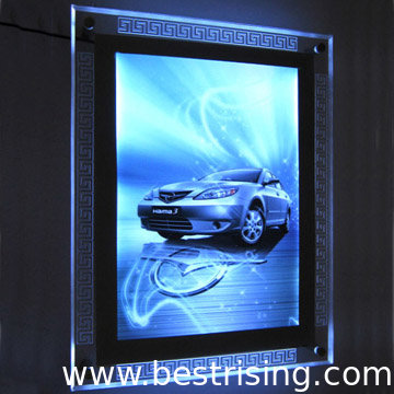 8mm super slim crystal led light box indoor advertising colorful
