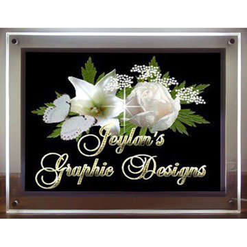 8mm Super slim acrylic led crystal light box display colorful sign