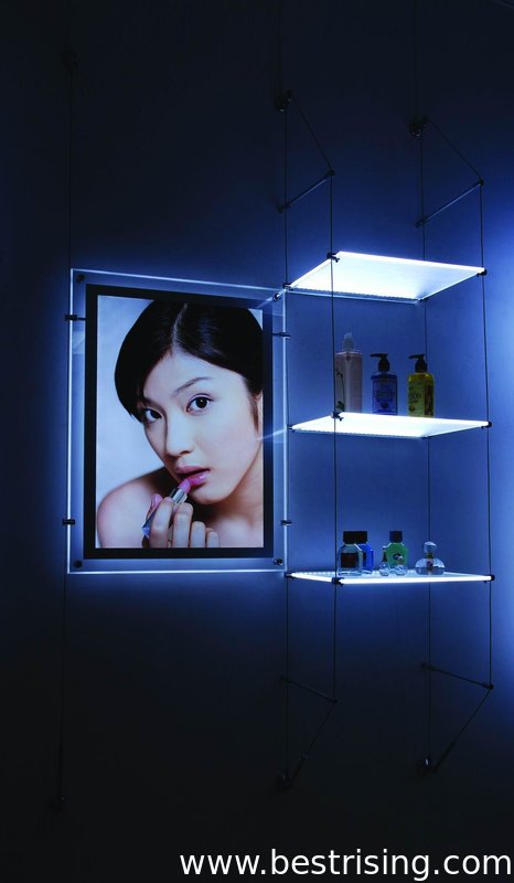 500*700mm super slim crystal led light box advertising hanging colorful