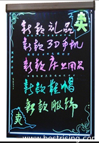 Colorful Advertising Led Illuminated Crystal Writing Board Display