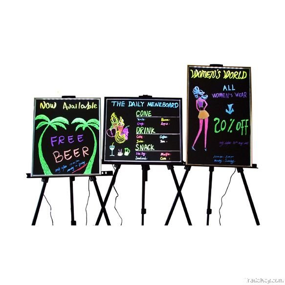 Standing style aluminum frame advertising colorful led writing board