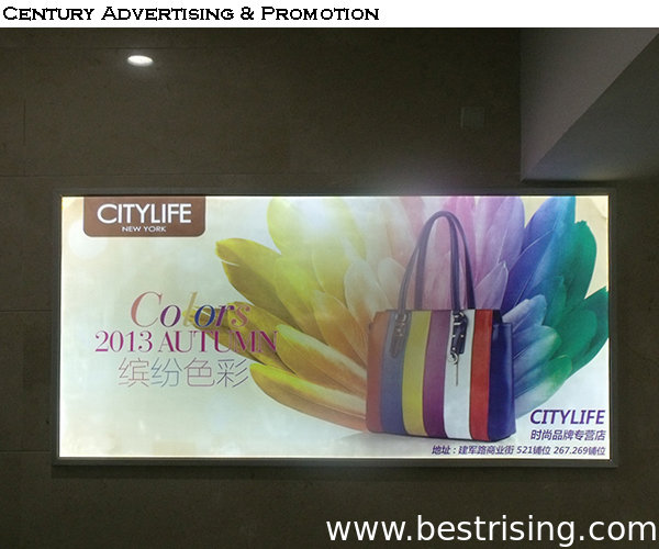 Super slim aluminum frame led light box for outdoor decoration