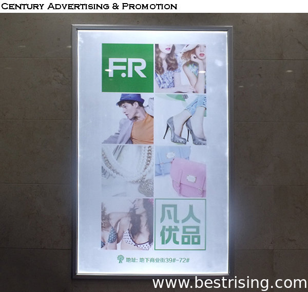 290x420mm slim snap frame colorful led advertising light box