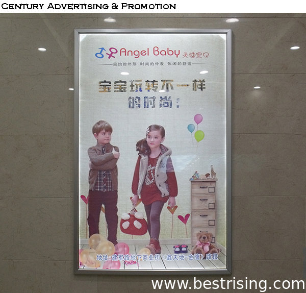 A0/A1 black aluminum led backlit light box for outdoor advertising