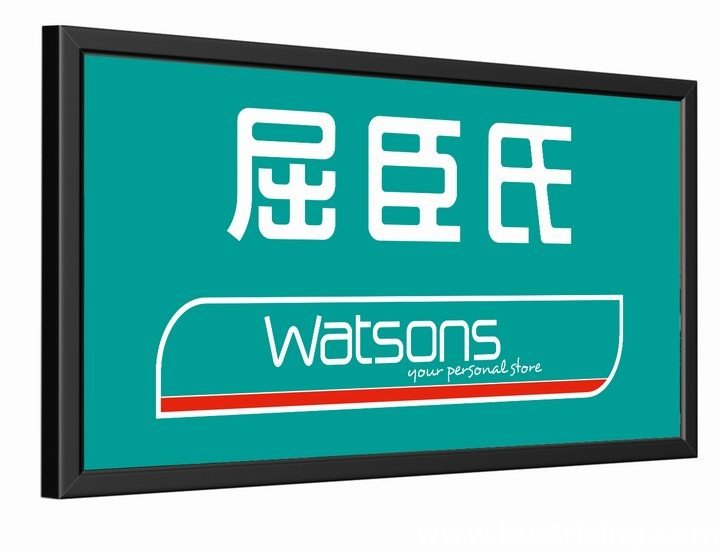 Hanging super slim snap frame led advertising light box for indoor