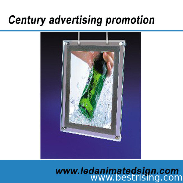 Hanging crystal led light box with colorful lighting