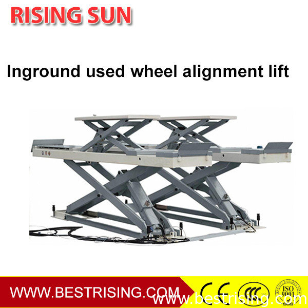 Full rise double scissor CE Certification alignment lift for workshop CE
