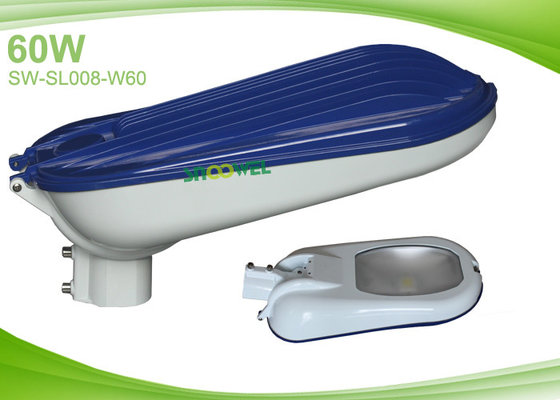 China High Power Cob Led Street Lamp 60 watts White Blue Body For Vertical Poles supplier