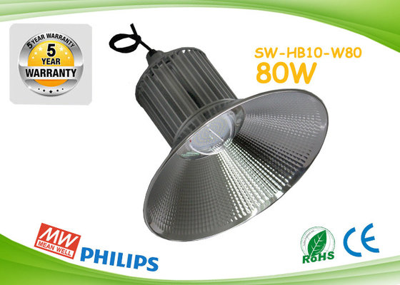 China Silver Aluminum Energy Efficient High Bay Lighting High Lumen 80w supplier