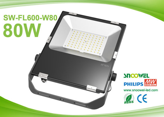 China 80w Outdoor Led FloodLight Fixtures  3030 SMD Meanwell Driver supplier