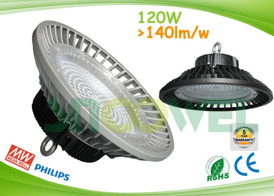 China 145lm / w UFO led industrial lamp 120w,  3030 SMD with 90 degree PC lens supplier