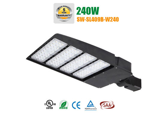 China 240w LED shoebox light fixture with nema 7 pin photocell 5000K color supplier