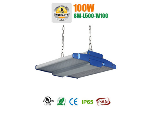 China White Color 16000lm 100w Linear High Bay LED Lighting For Industrial Inllumination supplier