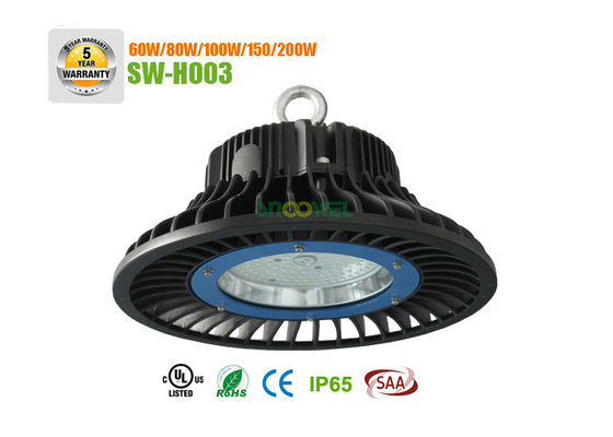 China Die casting IP65 60 watt UFO led highbay with glass lens , long life over 60000 hours supplier