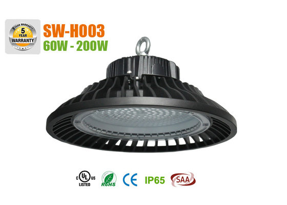 China Low UGR 120w UFO LED high bay 120 watt high efficiency 160lm / w 0 - 10v dimmable supplier