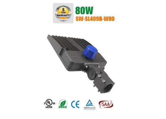 China UL ETL DLC 80w LED shoebox light fixtures high performance 140lm / w supplier