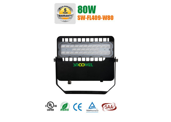 China Die casting IP66 80 watt Outdoor LED Flood Light AC90 - 305V dimmable supplier