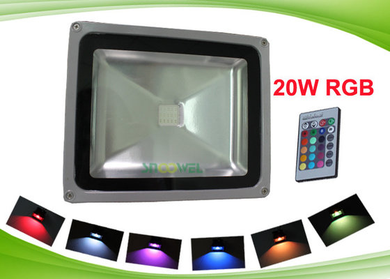 China High Wattager Multi Color Changing 20W RGB Led Flood Light with 8 - 12m Control Distance supplier