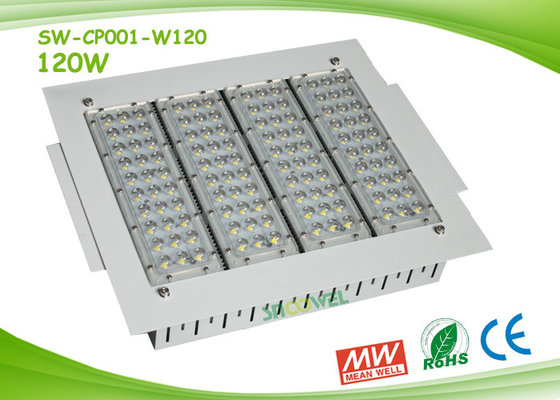 Grey 120 Watt 110lm / W Led Canopy Lights For Gas Station , 2700k - 6200k supplier