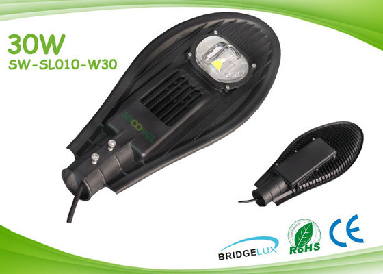 Outdoor IP65 30 Watts Led Roadway Lighting Black Body Led Street Lights supplier