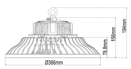 140lm / W Round Led High Bay Lamp 150w High Bay Led Lighting HBG Driver supplier