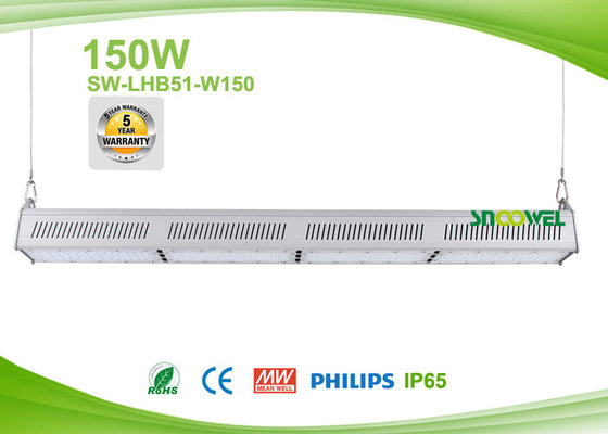 Linear design HiRack 150w LED warehouse lighting for aisle , 5 years warranty supplier