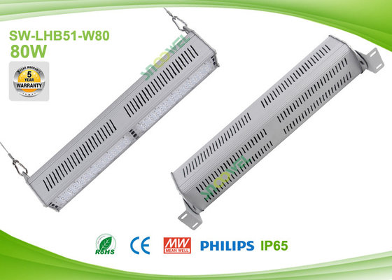 80Ra IP65 80w linear dimmable fluorescent high bay for aisle / warehouse racks supplier