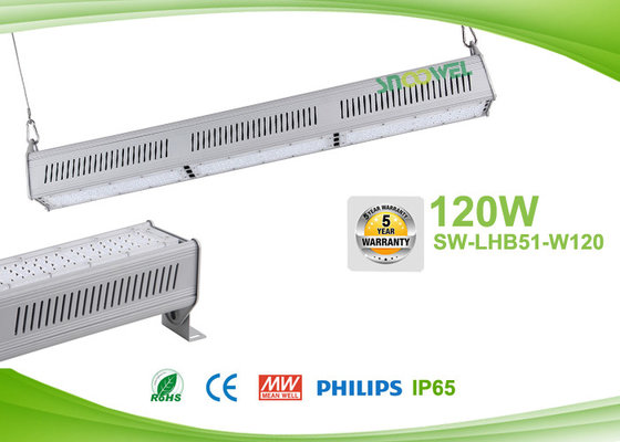 Commercial 120w Led Linear High Bay Dimmable high efficiency 130lm / w supplier