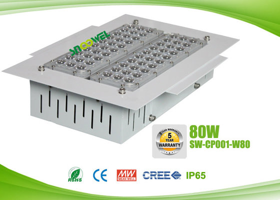 IP65 80 watts led gas station canopy lights with CREE chip , AC90 - 295V supplier
