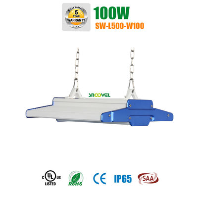 White Color 16000lm 100w Linear High Bay LED Lighting For Industrial Inllumination supplier