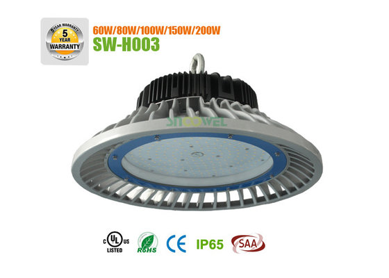Moistureproof UFO100w led high bay lights 130lm / w 80Ra 5 years guarantee supplier