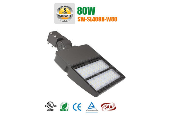 UL ETL DLC 80w LED shoebox light fixtures high performance 140lm / w supplier