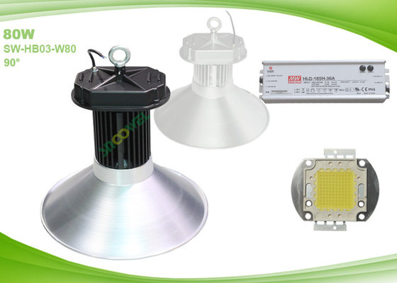 High Lumen 80watts LED High Bay Warehouse Lights / Lamps 100LM / W high CRI over 80Ra supplier