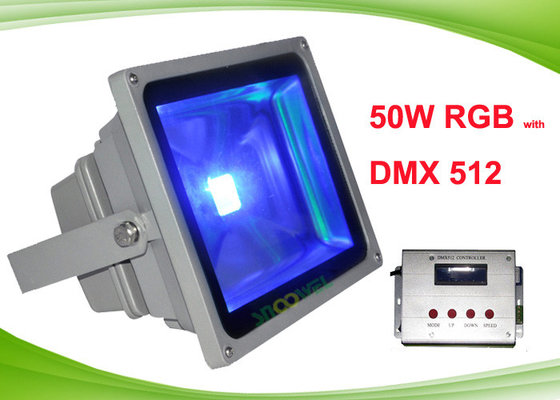 IP65 Waterproof Outdoor Wireless Multi Color Led Flood Light RGB 50W Aluminum Alloy supplier