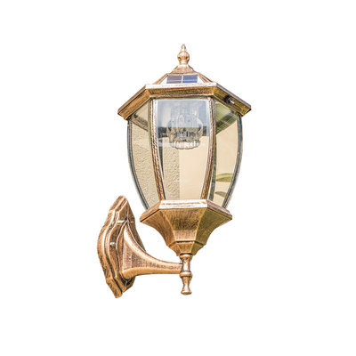China Wall Mounted Solar Powered Lamp 2W 200Lumens Aluminum Wireless Garden Solar Sensor Led Outdoor Wall Light supplier