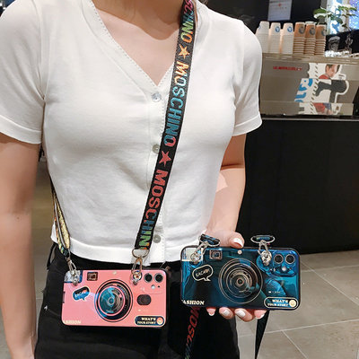China Women Crossbody Cellphone Case Drop resistance camera design slim TPU mobile phone case with strap for iphone X/XS supplier