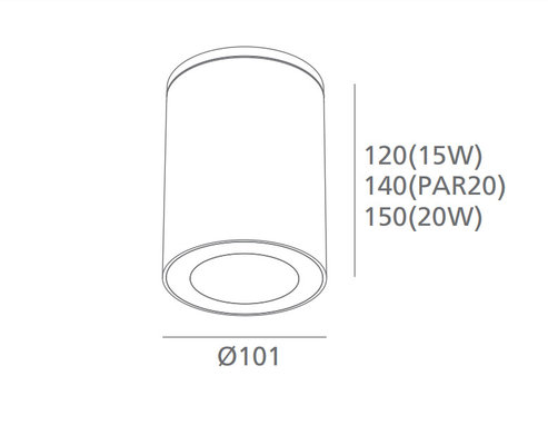 Round Surface Mounted LED Downlight IP65 COB Downlight for Hotel Art Exhibition Restaurant supplier