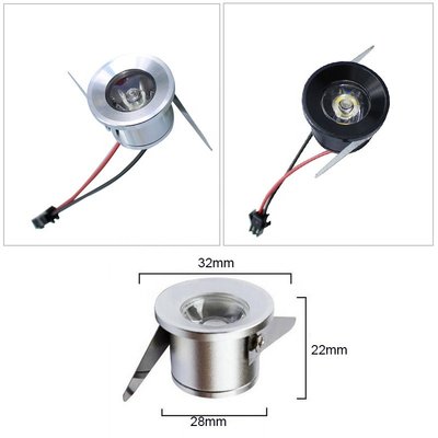 small size 30mm kitchen led spot light 1w led mini recessed downlight supplier