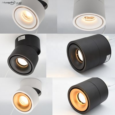 97/93Ra Square Adjustable spotlight led Double head ceiling surface mounted downlight 6W 8W 10W 12W 3wire track light supplier