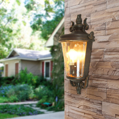 Wholesale Wall Mounted Outdoor Lights Waterproof Aluminum&Glass Vintage LED Outdoor Wall Lamps supplier