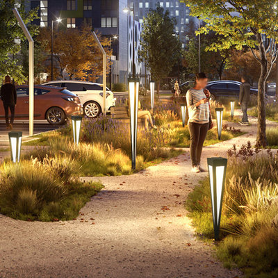 Hot Selling Aluminum body 5w COB 400mm high led outdoor lawn bollard light lights lighting lamp lamps supplier