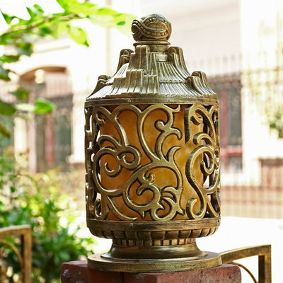 main gate pillar light outdoor pedestal lantern decorative garden house fence garden post lights supplier